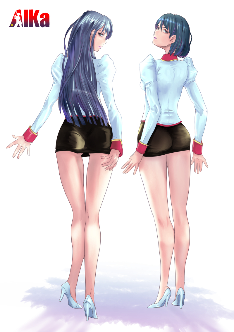 The Big ImageBoard (TBIB) - 2girls 90s adjutant (agent aika) agent aika aika (series) ass bangs ...