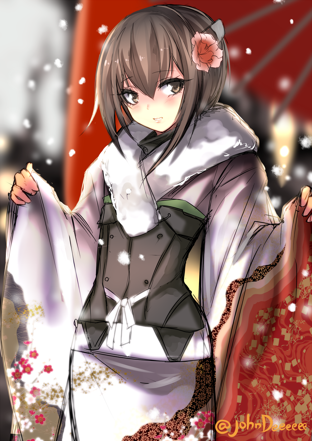 The Big Imageboard Tbib Adapted Costume Blush Brown Eyes Brown Hair