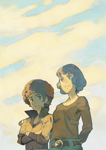 The Big ImageBoard (TBIB) - 1boy 1girl afro belt blue eyes blue hair ...