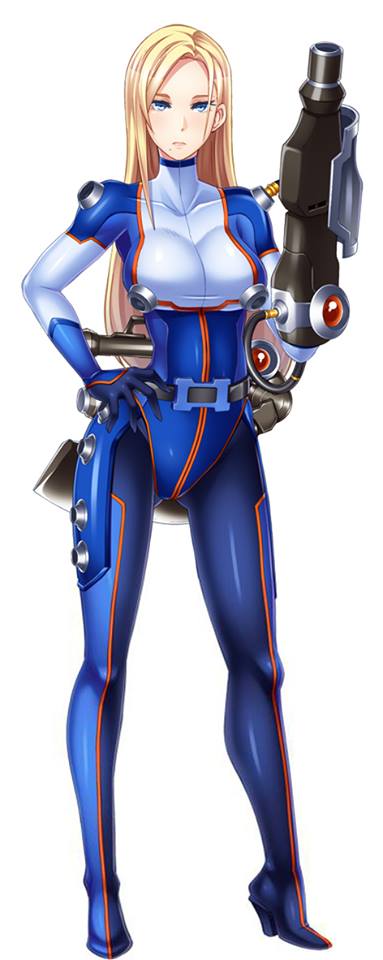 The Big ImageBoard (TBIB) - 1girl arm cannon blonde hair blue eyes bodysuit breasts butcha-u ...