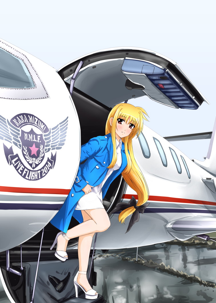 The Big ImageBoard (TBIB) - 1girl aircraft airplane blonde hair commentary request cosplay ...