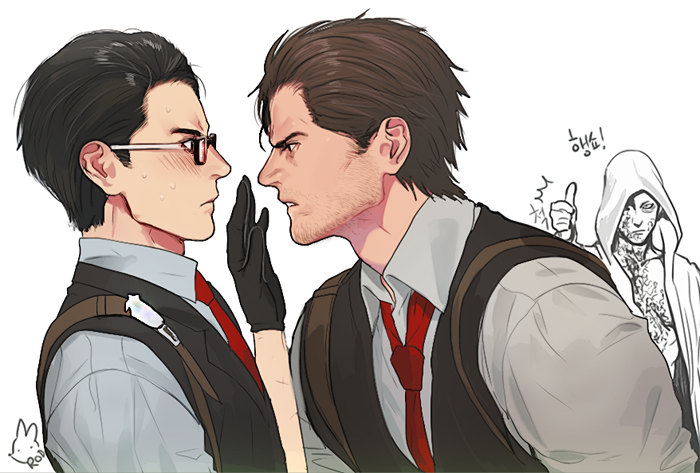 The Big ImageBoard (TBIB) - 3boys bad id bad pixiv id black hair facial ...