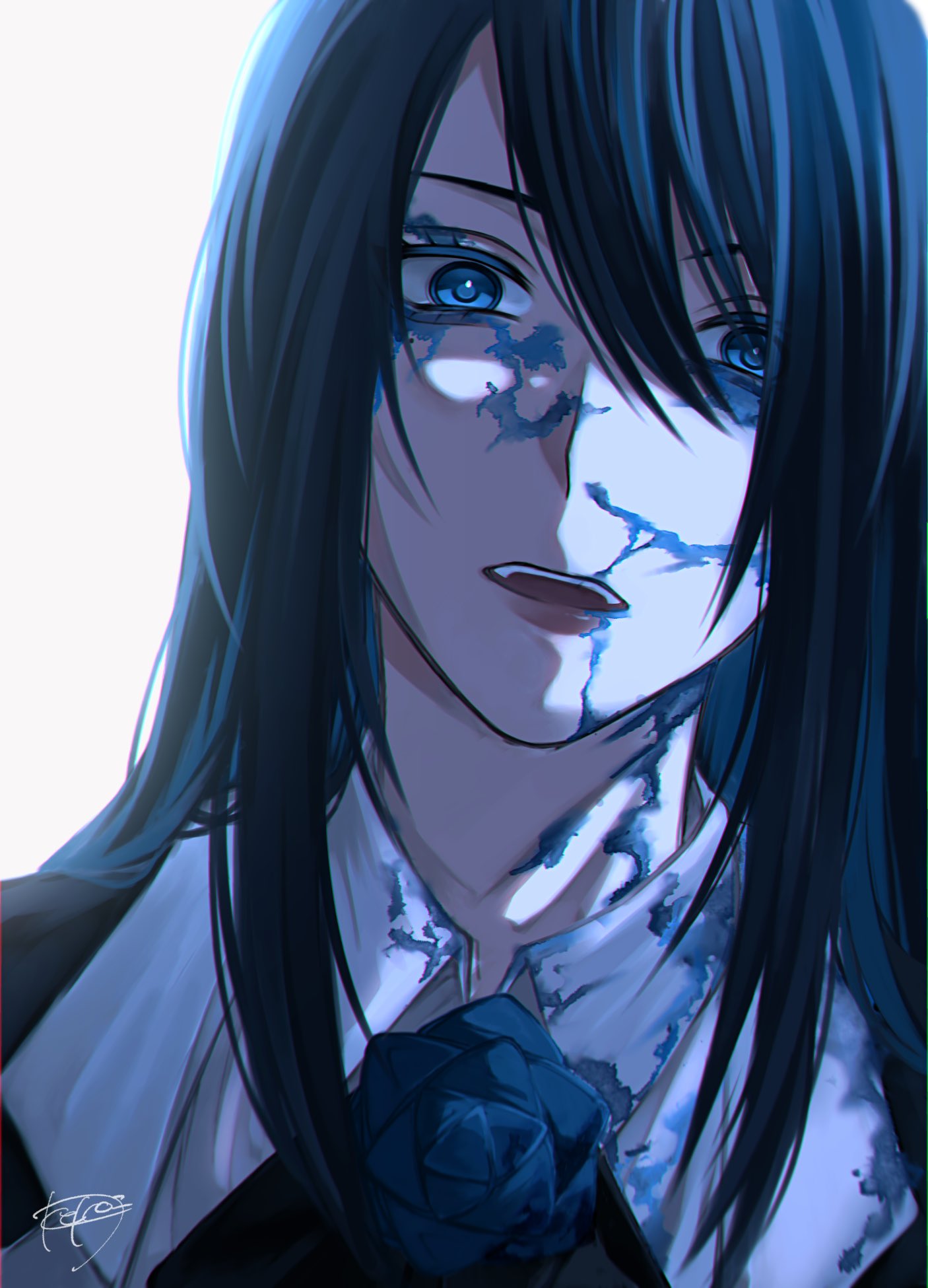 The Big ImageBoard (TBIB) - 1girl ado (utaite) black hair blue eyes ...