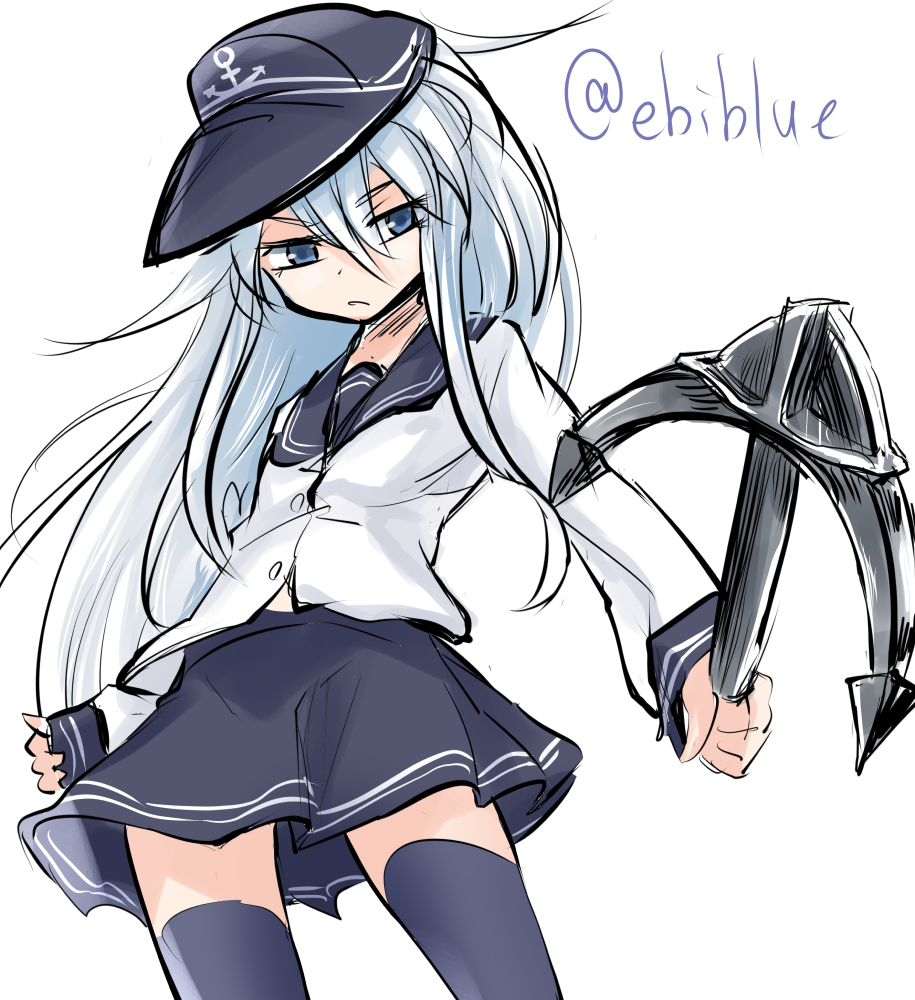 The Big Imageboard Tbib Anchor Anchor Symbol Black Legwear Blue