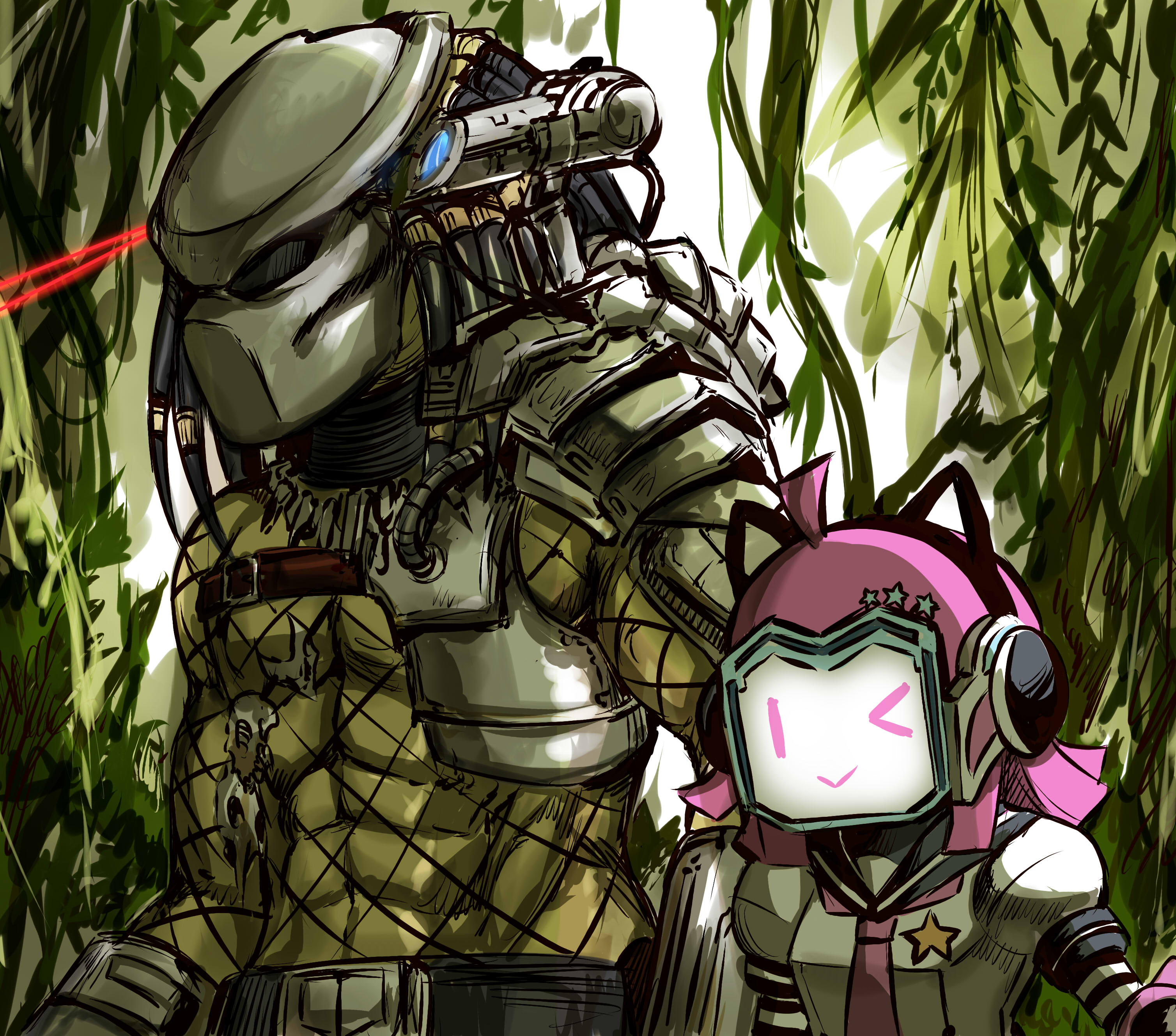 The Big ImageBoard (TBIB) - 1boy 1girl absurdres animal ear headphones ...