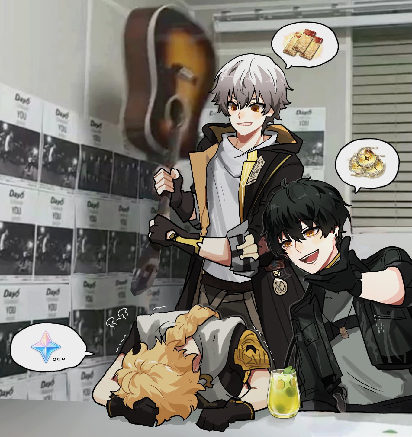 The Big ImageBoard (TBIB) - 3boys aether (genshin impact) black gloves ...