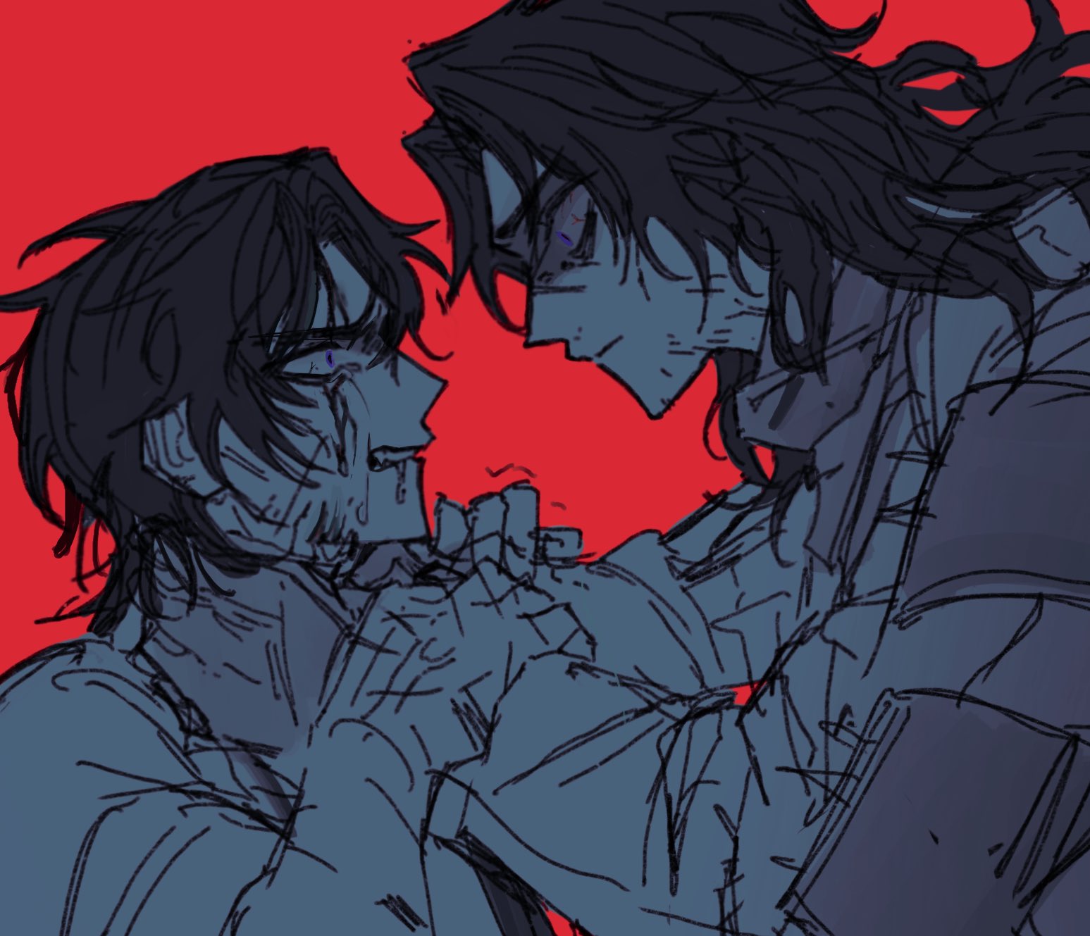 The Big ImageBoard (TBIB) - 2boys bloodshot eyes chanil (muexlku) dual ...