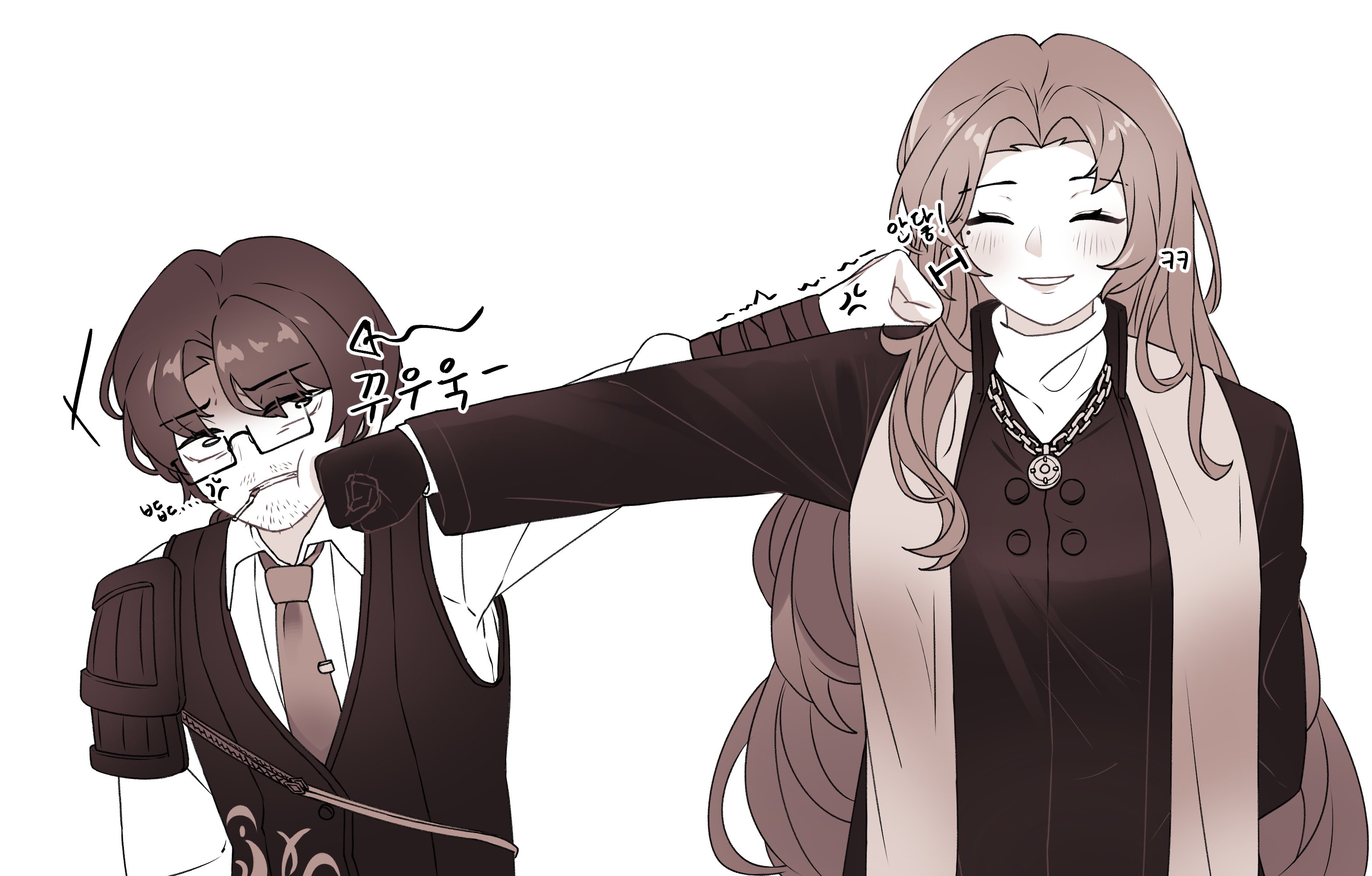 The Big ImageBoard (TBIB) - 1boy 1girl brown theme cigarette coat dieci ...