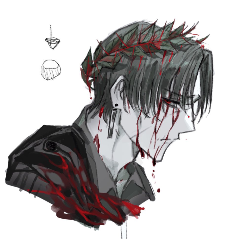 The Big ImageBoard (TBIB) - 1boy black jacket blood blood on face chanil (muexlku) collared ...