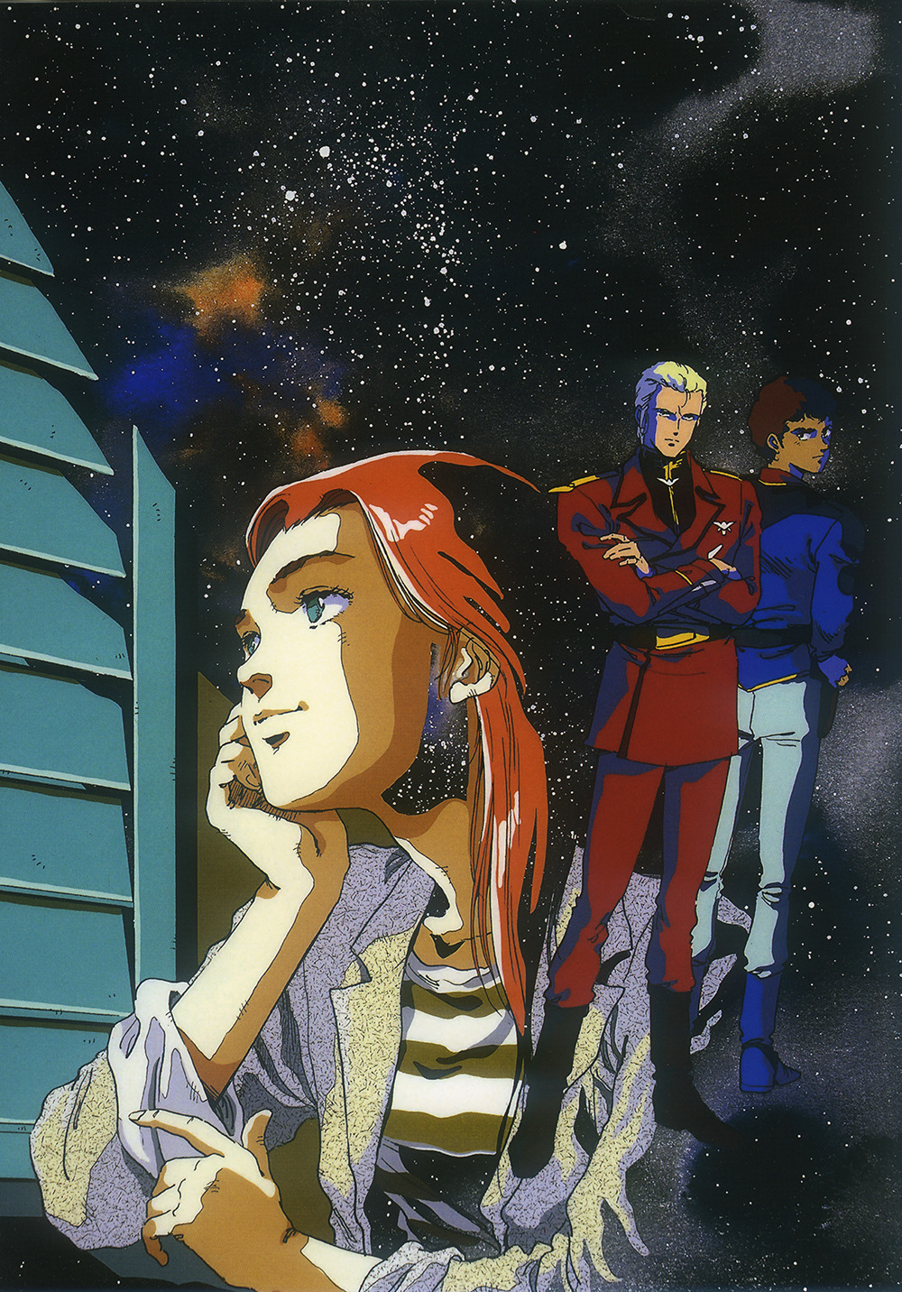 The Big ImageBoard (TBIB) - 1980s (style) 1girl 2boys amuro ray blonde hair blue eyes boots char ...