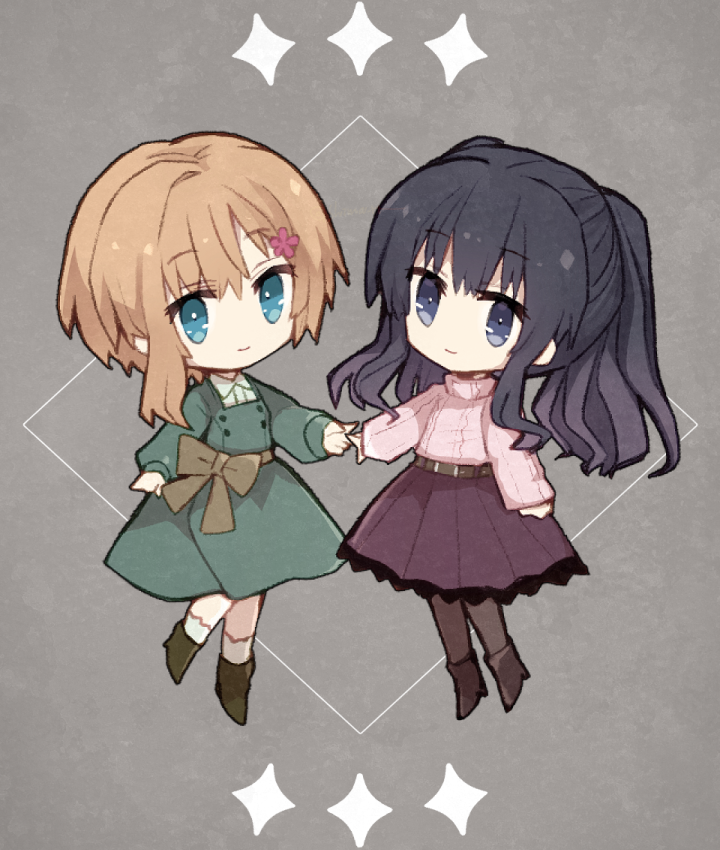 The Big ImageBoard (TBIB) - 2girls blonde hair blue eyes boots brown ...