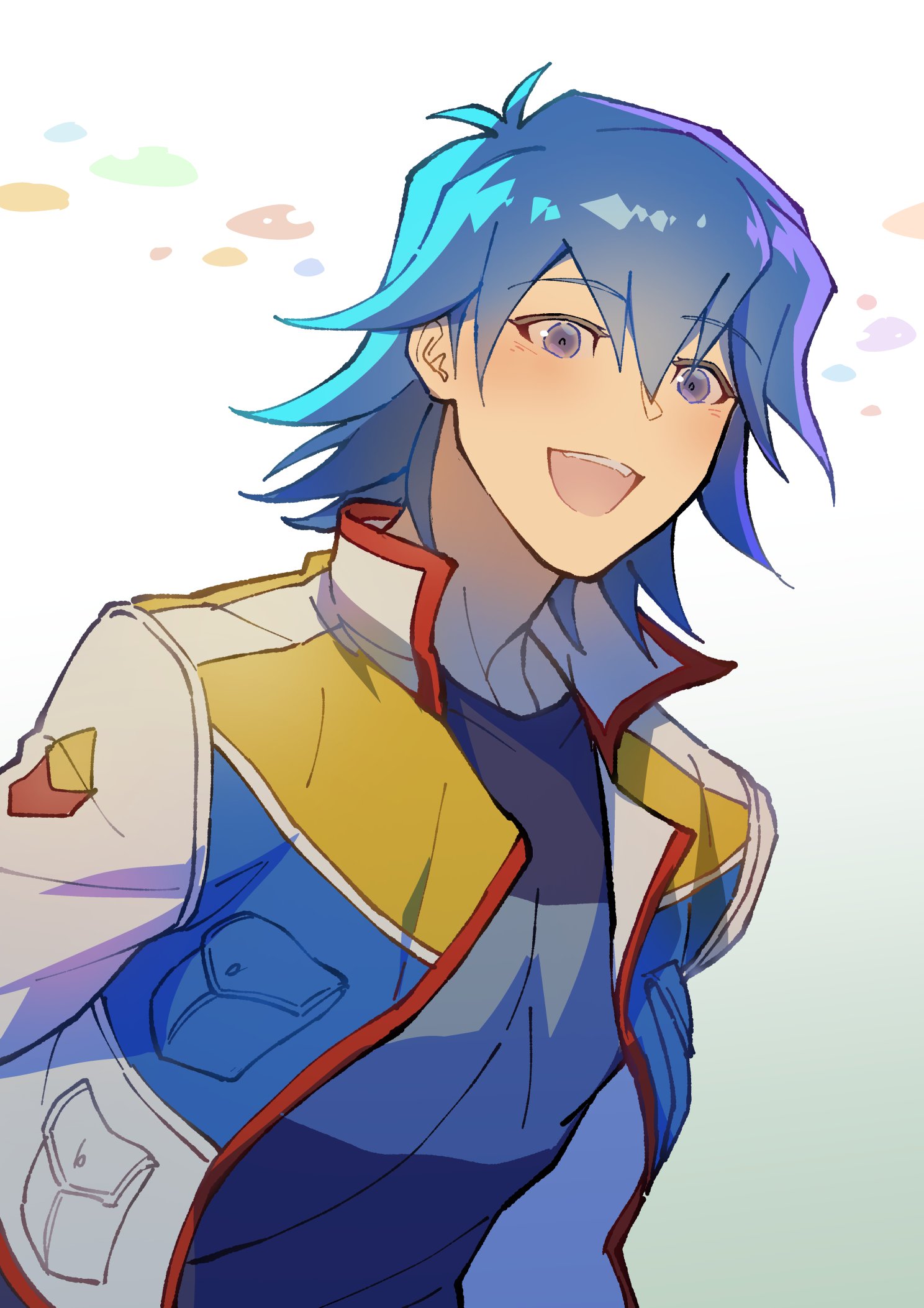 The Big ImageBoard (TBIB) - 1boy blue eyes blue hair blue jacket blue shirt bruno (yu-gi-oh ...