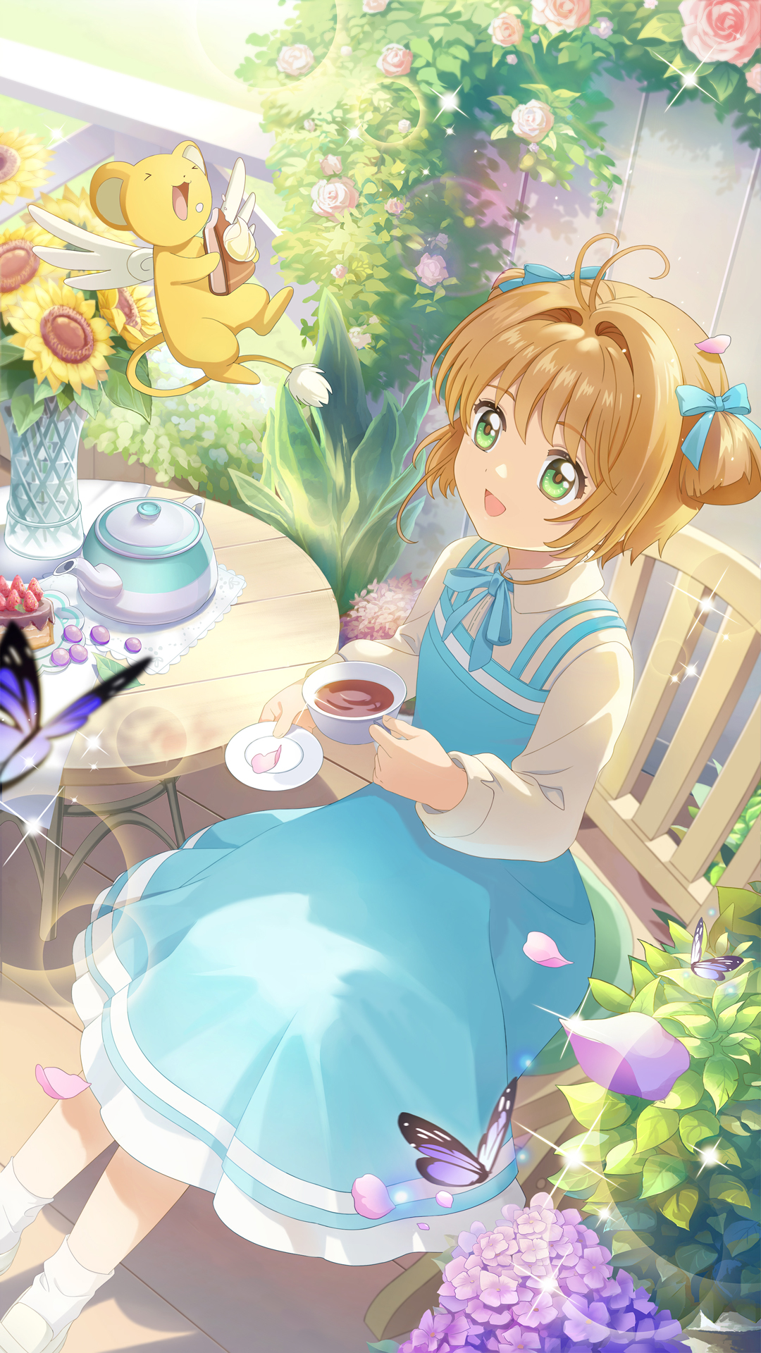 The Big ImageBoard (TBIB) - blue dress bow brown hair bug butterfly cardcaptor sakura child cup ...