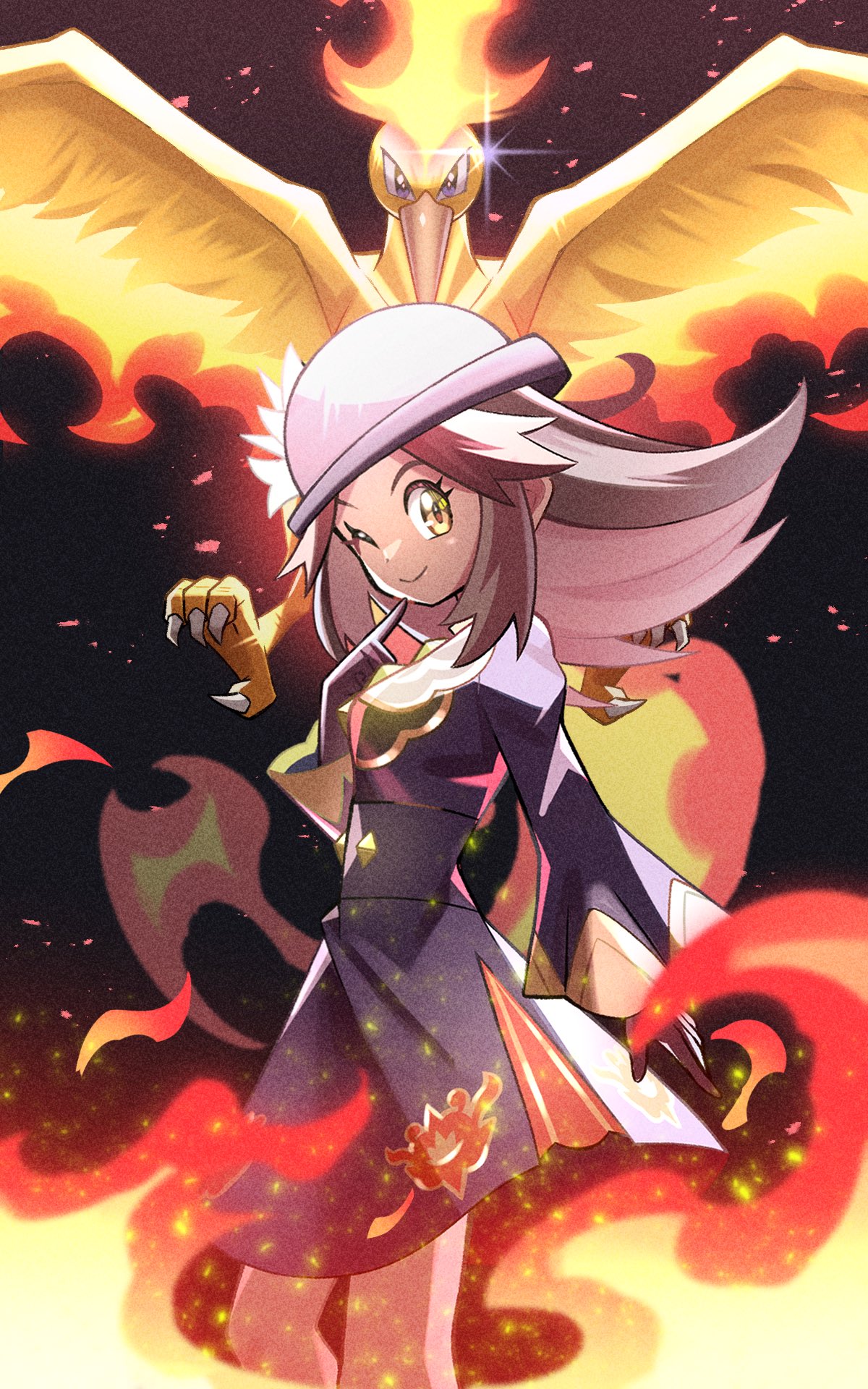 The Big ImageBoard (TBIB) - 1girl beak bird black dress black hat brown ...