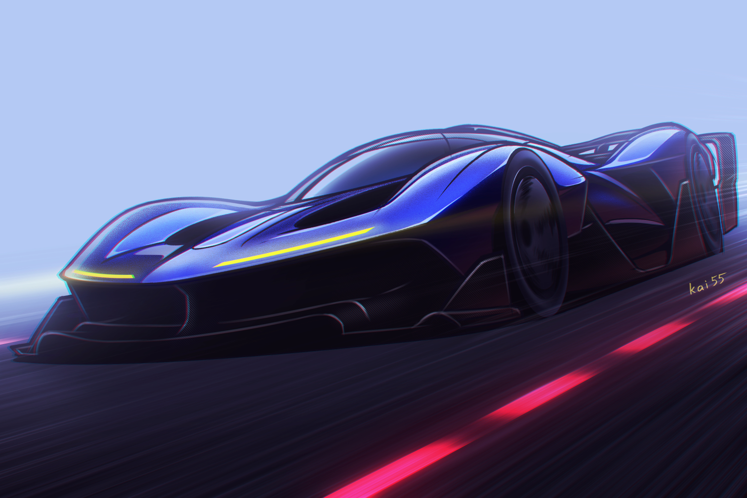 The Big ImageBoard (TBIB) - artist name blue car car glowing kai55 ...