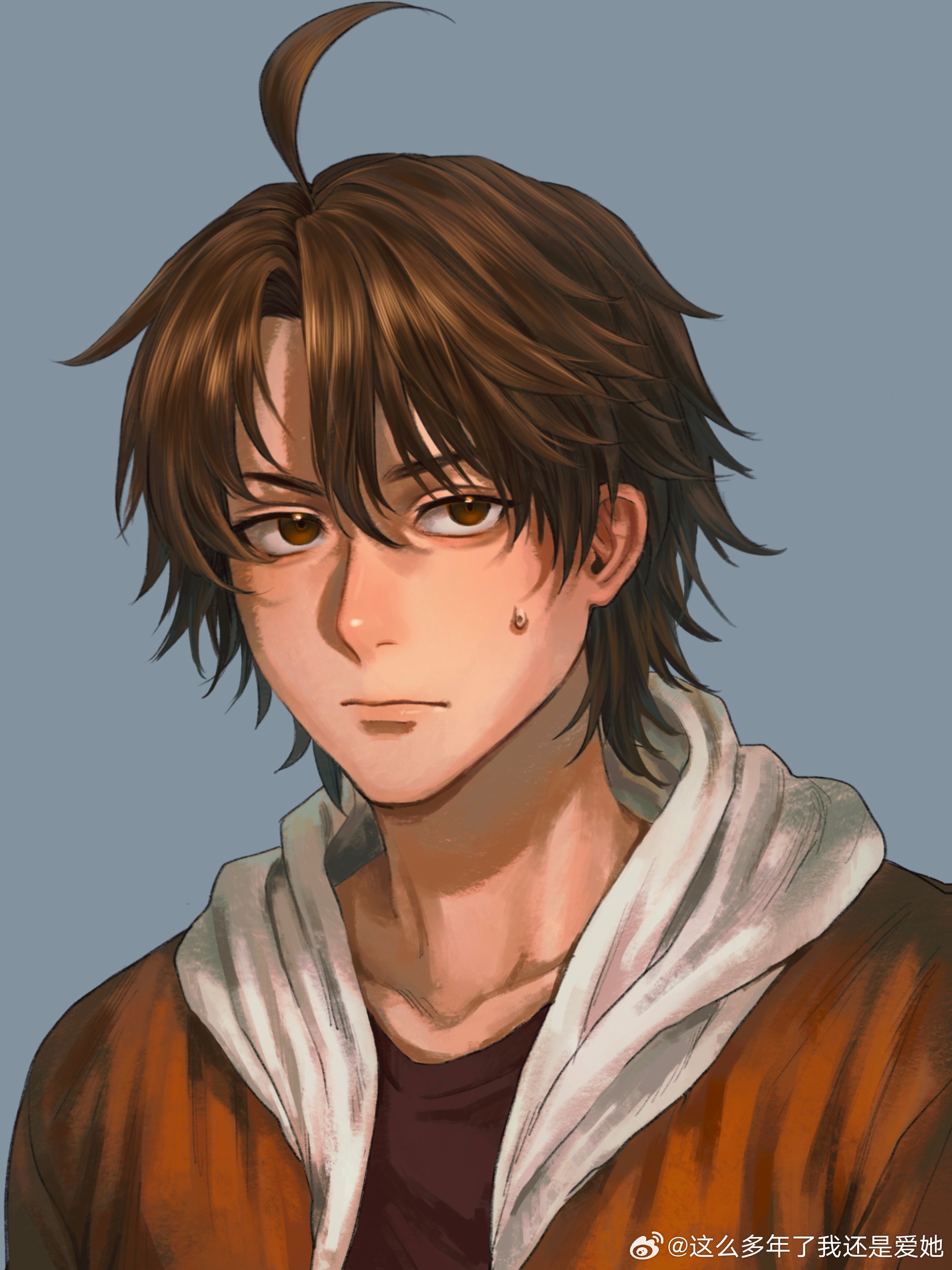The Big ImageBoard (TBIB) - 1boy absurdres ahoge borderline7839 brown eyes brown hair character ...