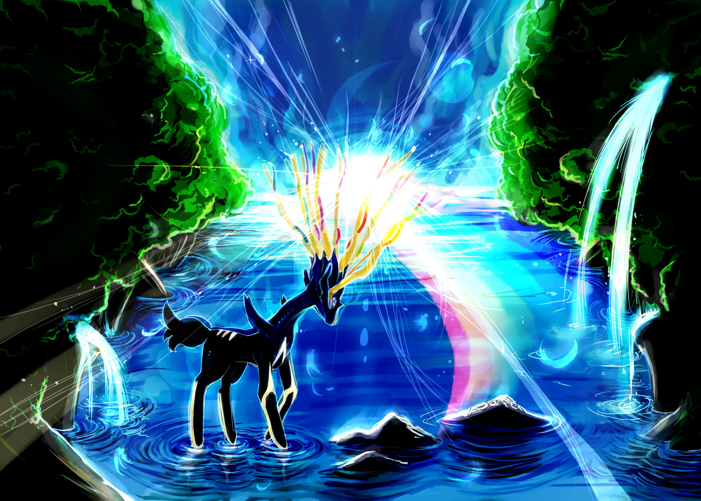 The Big ImageBoard (TBIB) - 2015 ambiguous gender antlers blue eyes ...