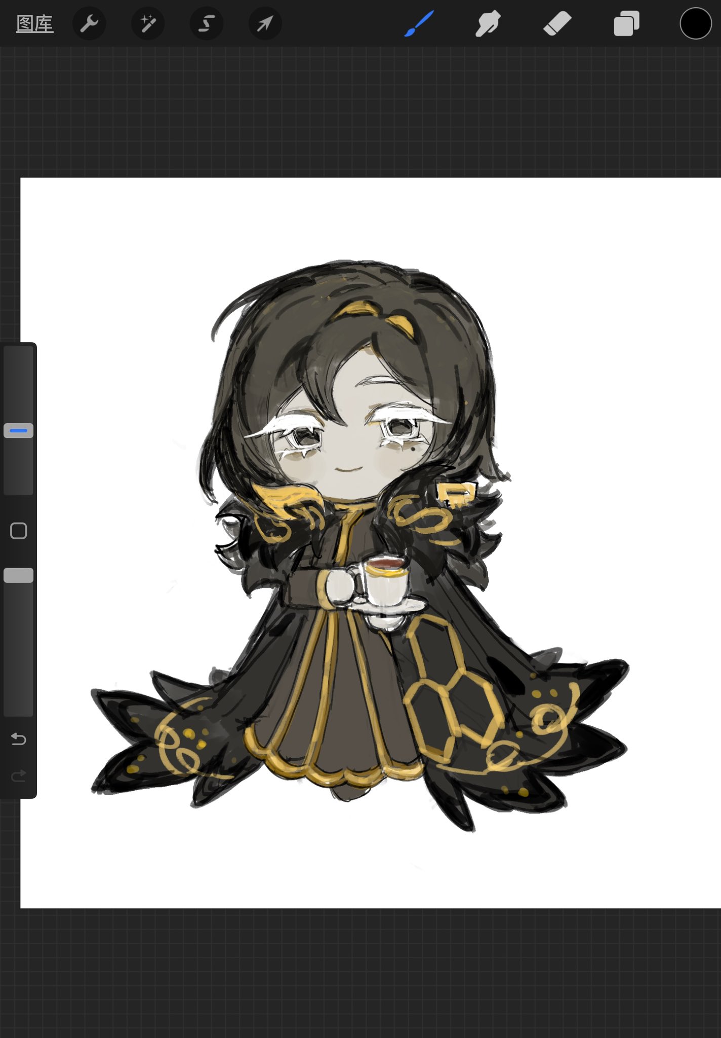 The Big ImageBoard (TBIB) - 1girl art program in frame binah (project moon) black cape black ...