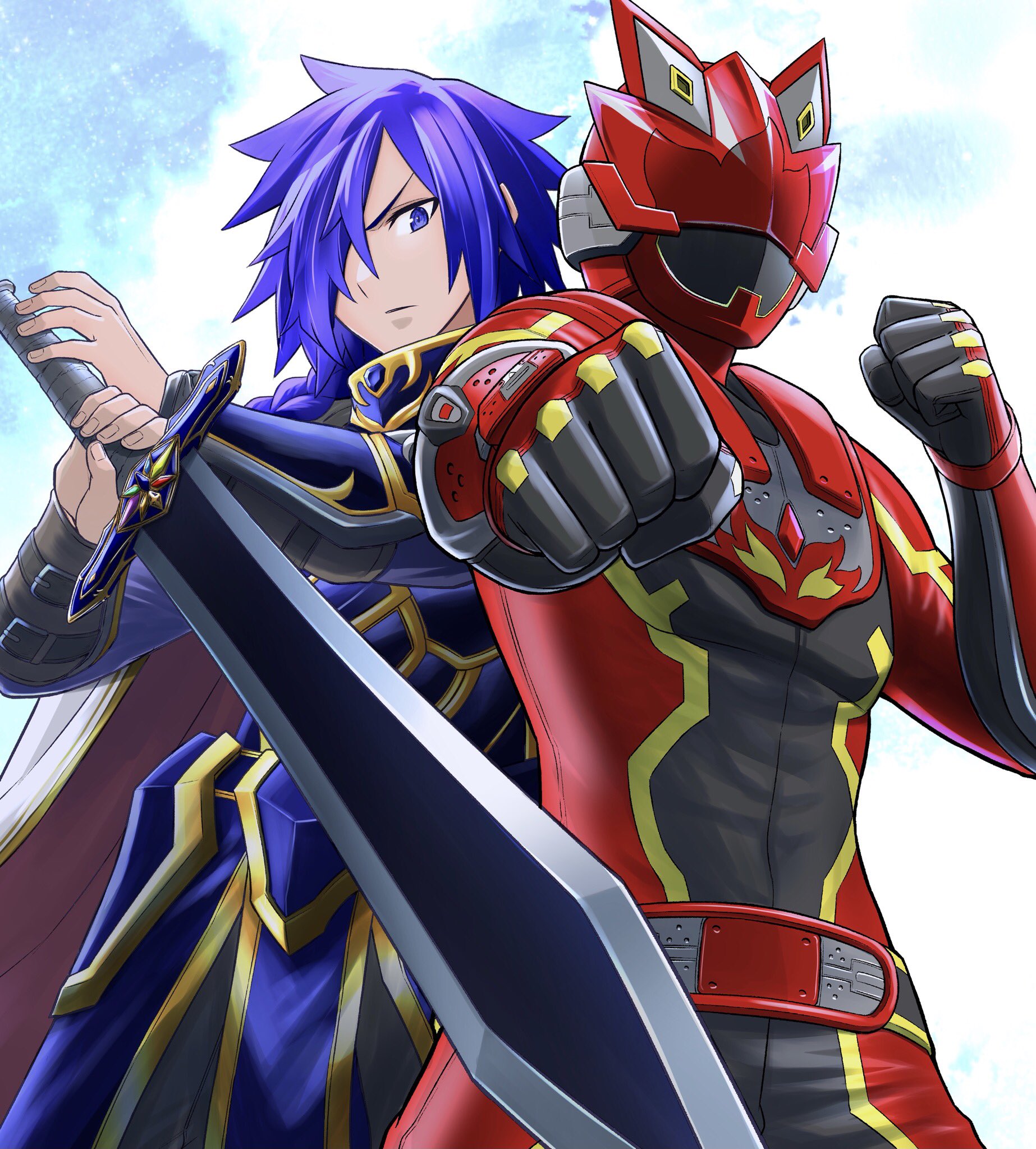 The Big ImageBoard (TBIB) - 2boys armor asagaki toogo blue armor blue ...