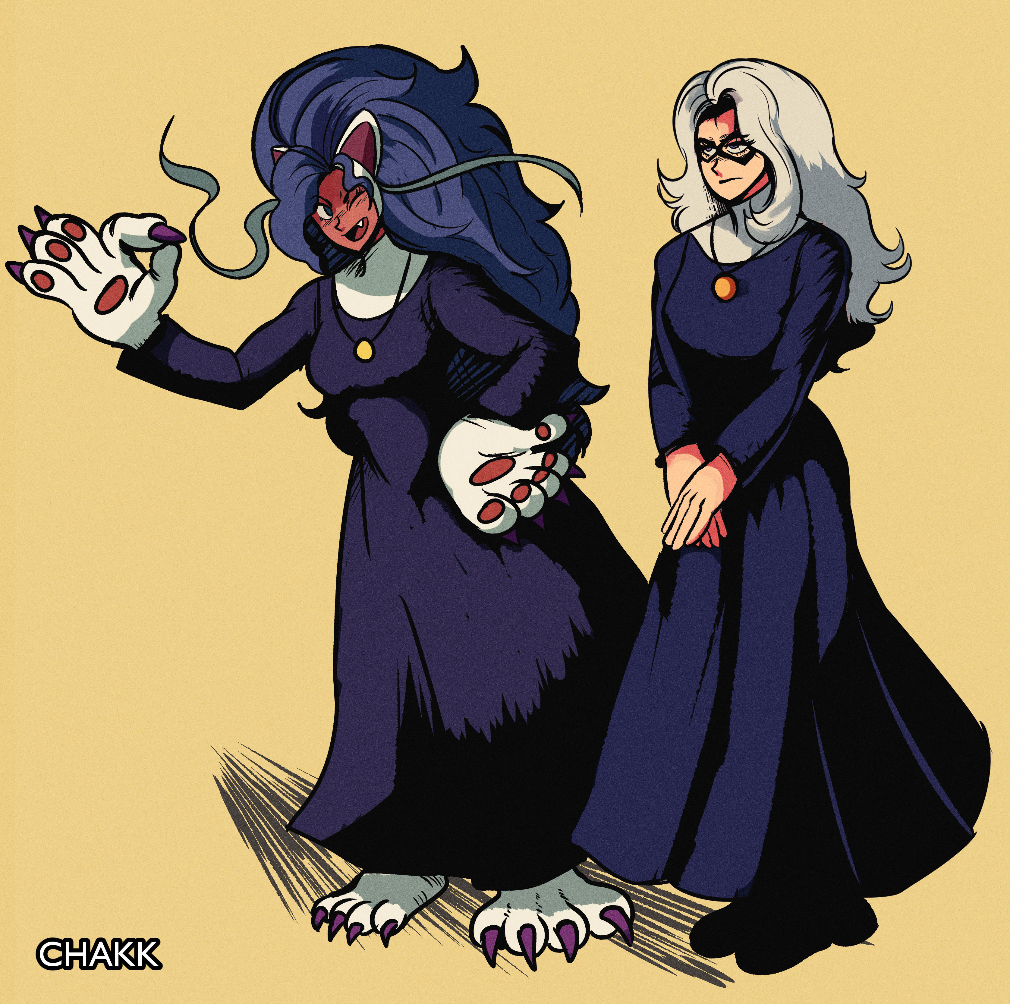 The Big ImageBoard (TBIB) - 2girls absurdres animal hands black cat ...