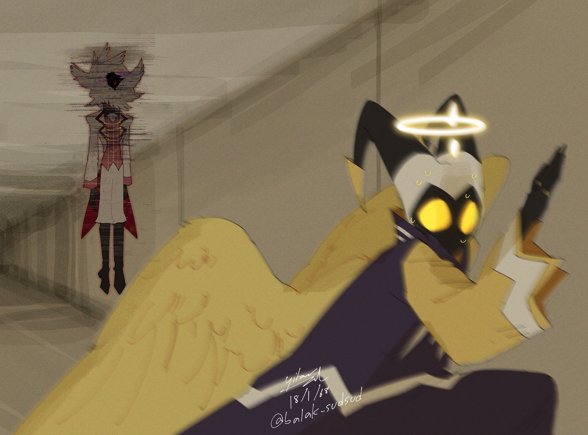 The Big ImageBoard (TBIB) - 2boys adam (hazbin hotel) angel angel wings ...