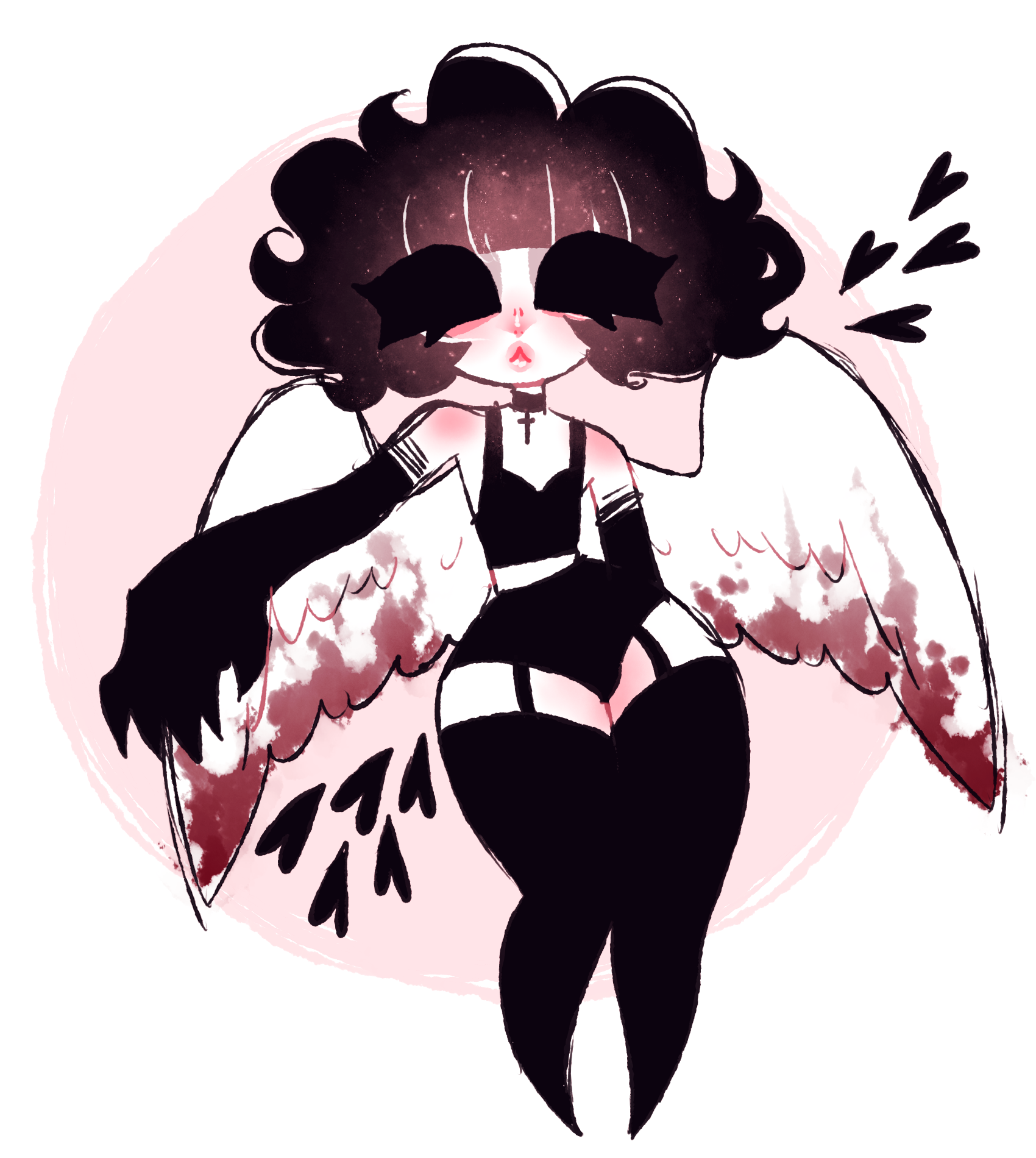 The Big ImageBoard (TBIB) - ambiguous gender angel angel humanoid ash kinoshita bangs black hair ...