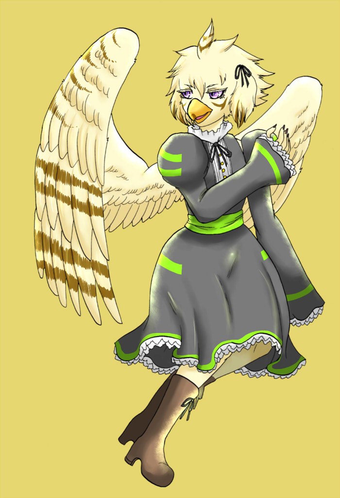 The Big ImageBoard (TBIB) - avian beak bird boots clothed clothing feathers female plain ...