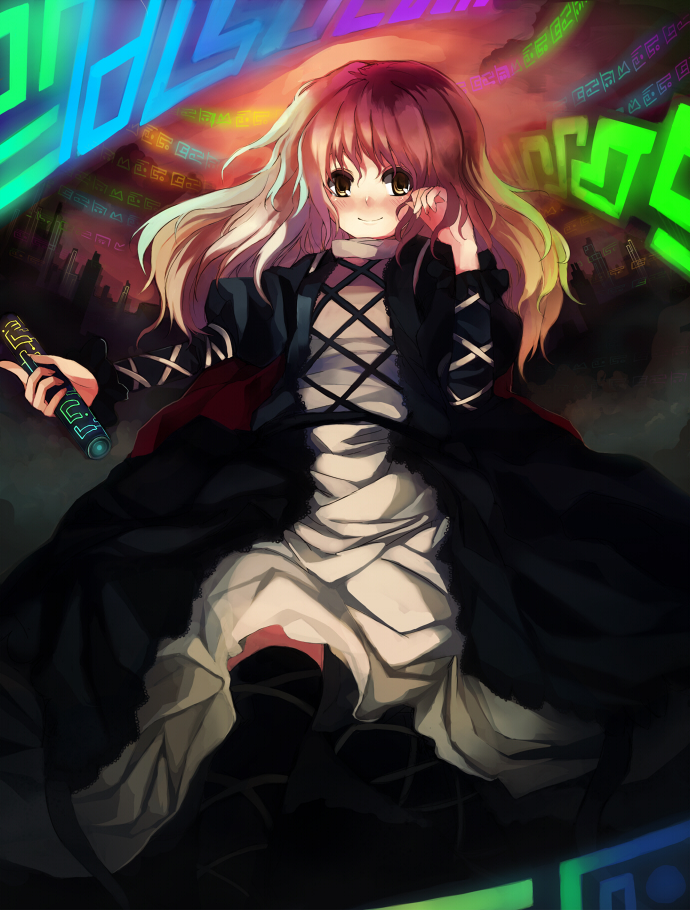 The Big Imageboard Tbib Bad Id Bad Pixiv Id Brown Hair Cape Dress