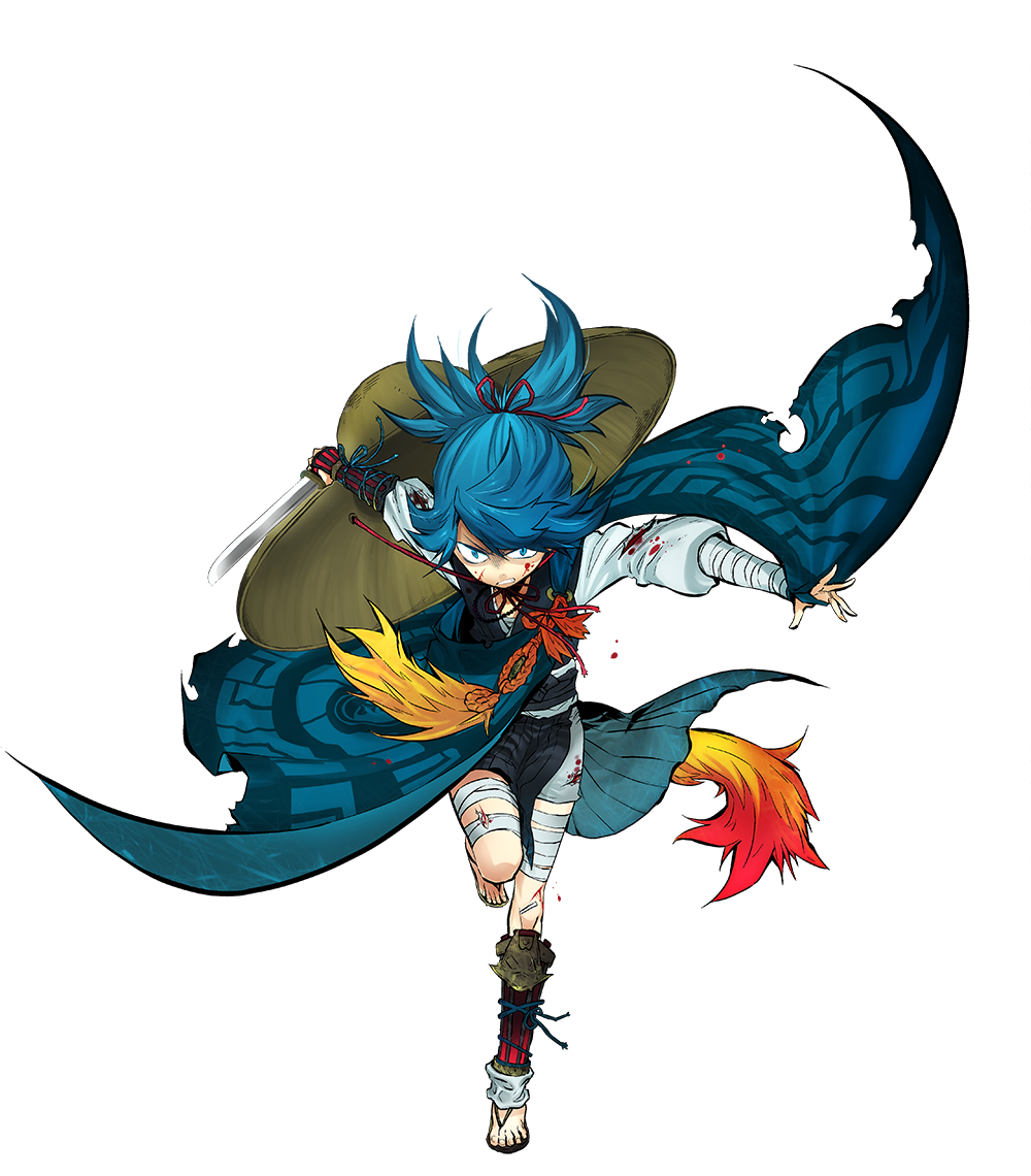 The Big ImageBoard (TBIB) - armor bandages blood blue eyes blue hair ...