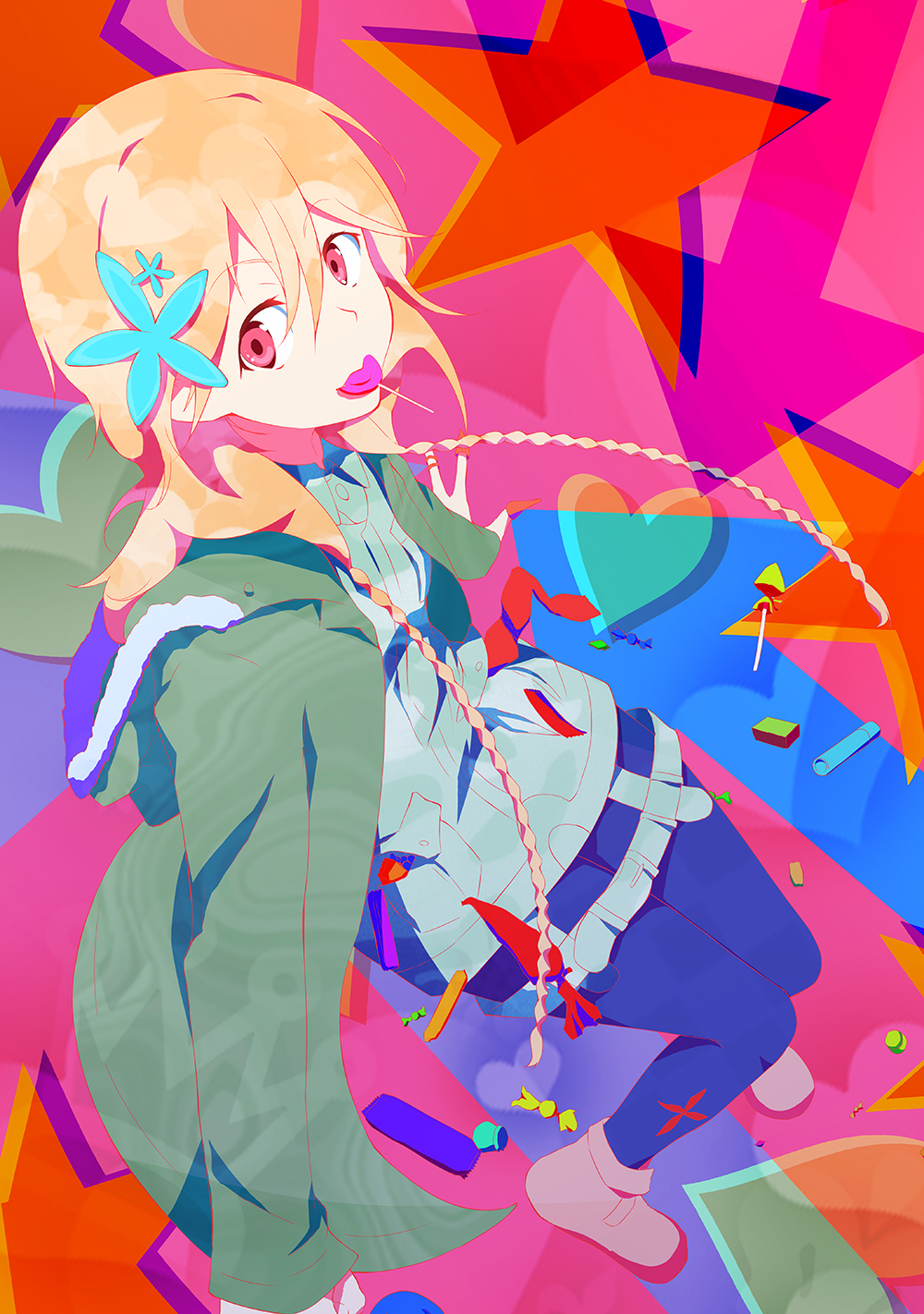 The Big ImageBoard (TBIB) - 1girl blonde hair braid candy coat ...