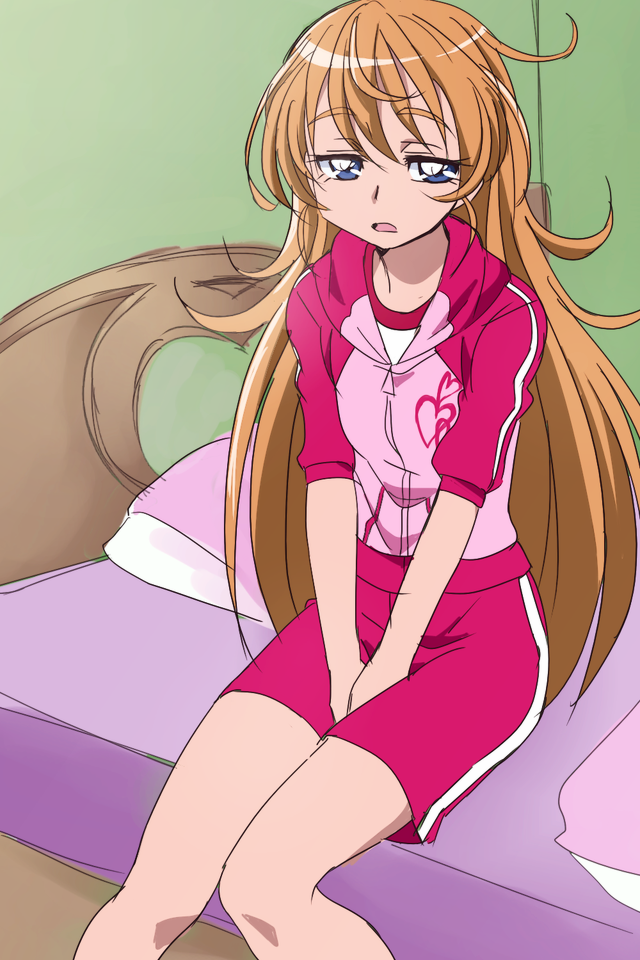 The Big Imageboard Tbib 1girl Bed Blue Eyes Brown Hair Commentary