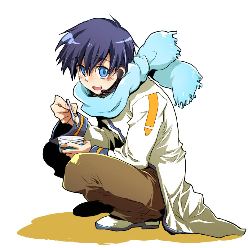 The Big ImageBoard (TBIB) - 1boy blue eyes blue hair blue scarf ...