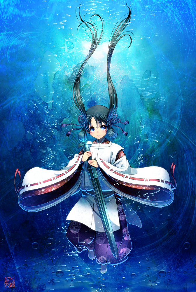 The Big ImageBoard (TBIB) - 1boy air bubble amaga sakuramaru black hair ...