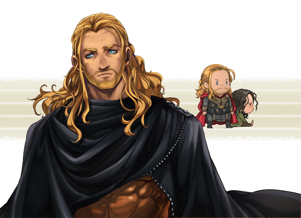 The Big ImageBoard (TBIB) - 2boys animification beard blonde hair blue ...