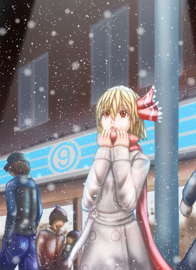 The Big ImageBoard (TBIB) - 2boys 2girls blonde hair brown hair circled 9 coat commentary ...