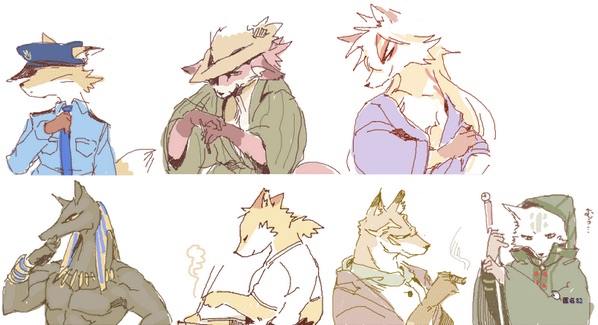 The Big ImageBoard (TBIB) - 1boshi anthro canid canine fox fur group japanese kemono male mammal ...