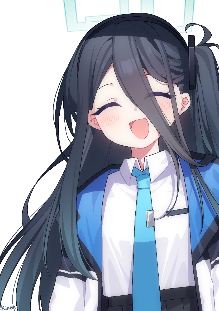 The Big ImageBoard (TBIB) - 1girl absurdly long hair aris (blue archive) black hair black ...