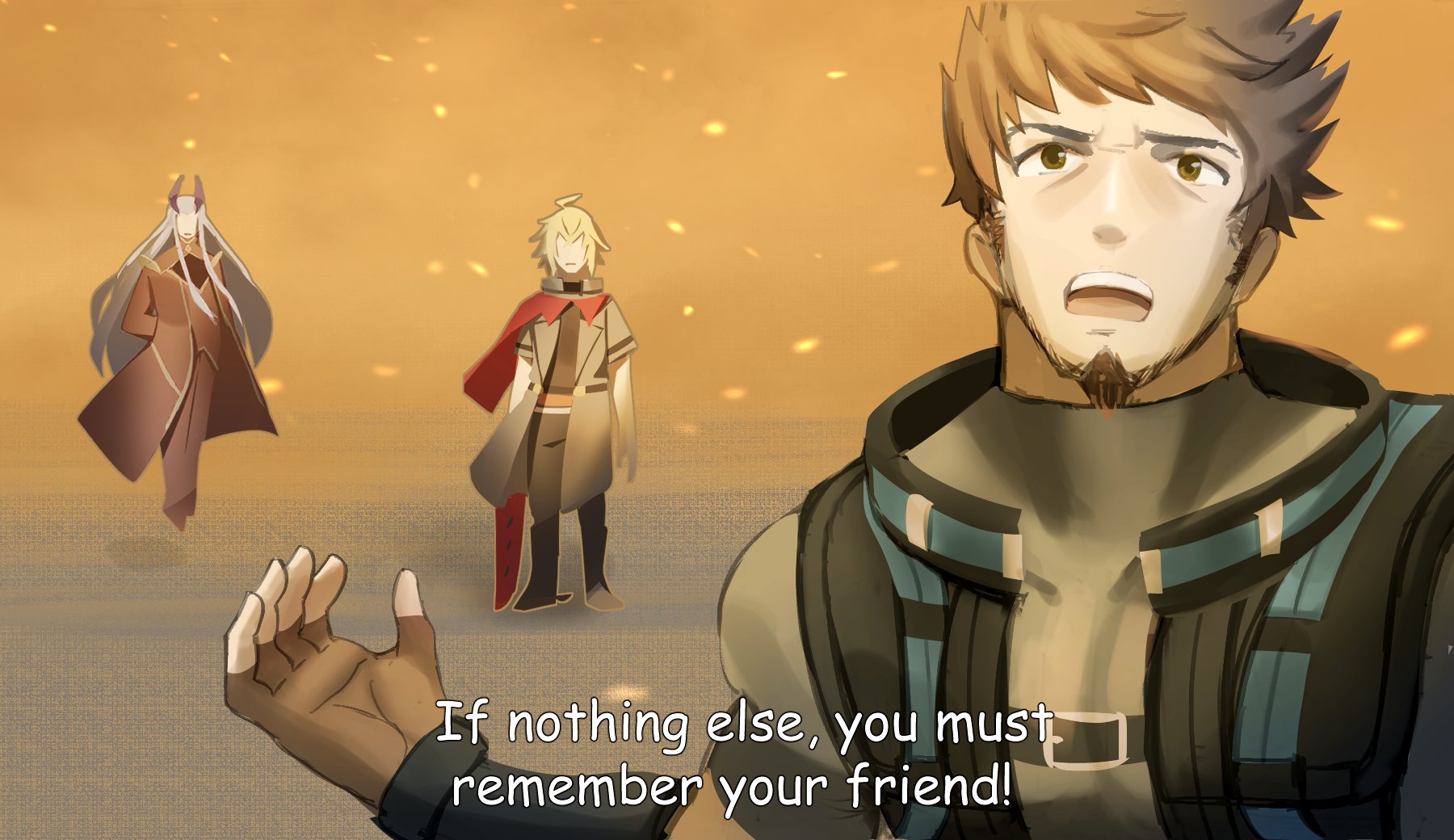 The Big ImageBoard (TBIB) - 3boys ahoge beard blonde hair brown eyes brown hair english text ...