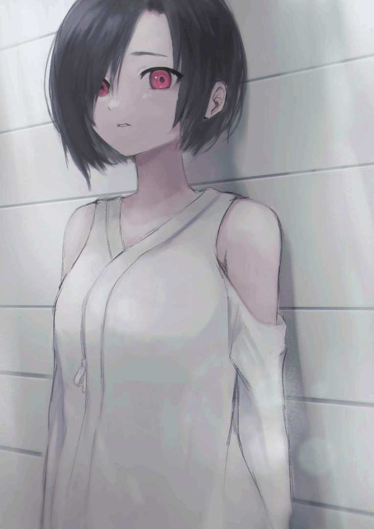 The Big ImageBoard (TBIB) - 1girl against wall animated animated gif ...