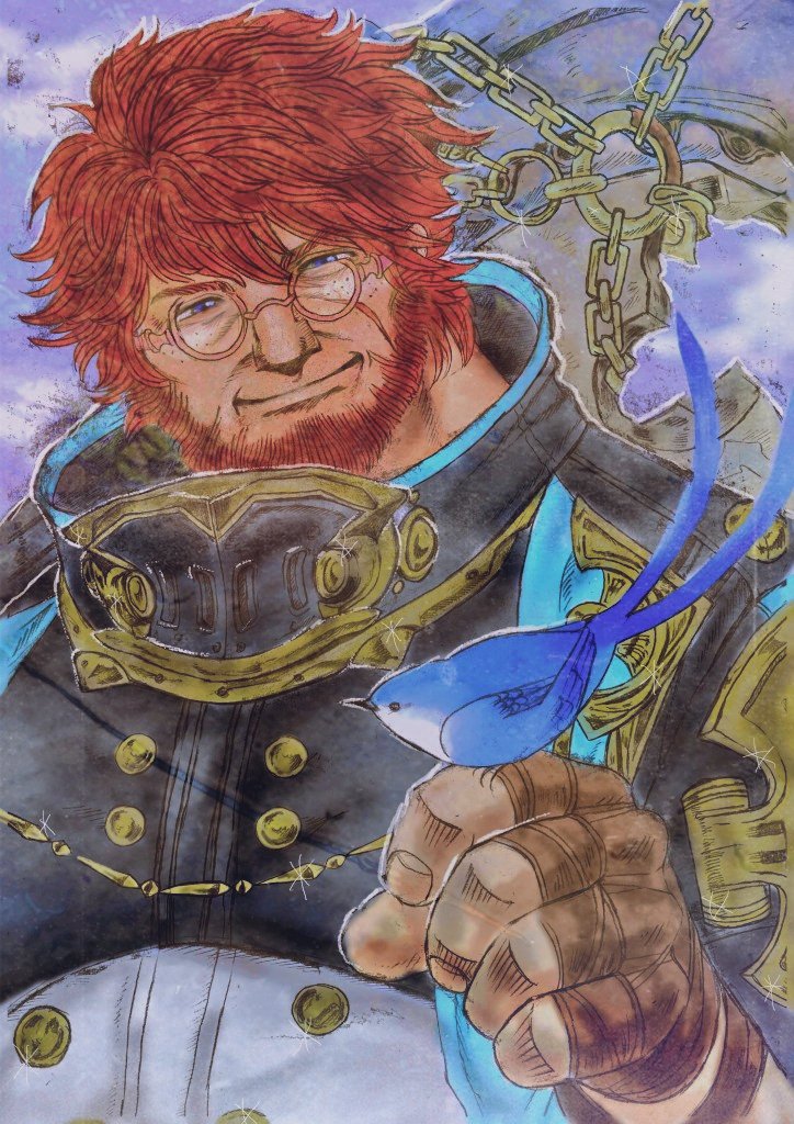 The Big ImageBoard (TBIB) - 1boy beard bird bird on hand blue bird blue ...