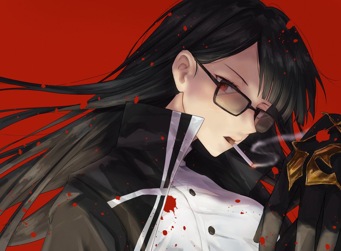 The Big ImageBoard (TBIB) - 1girl black gloves black hair blending ...