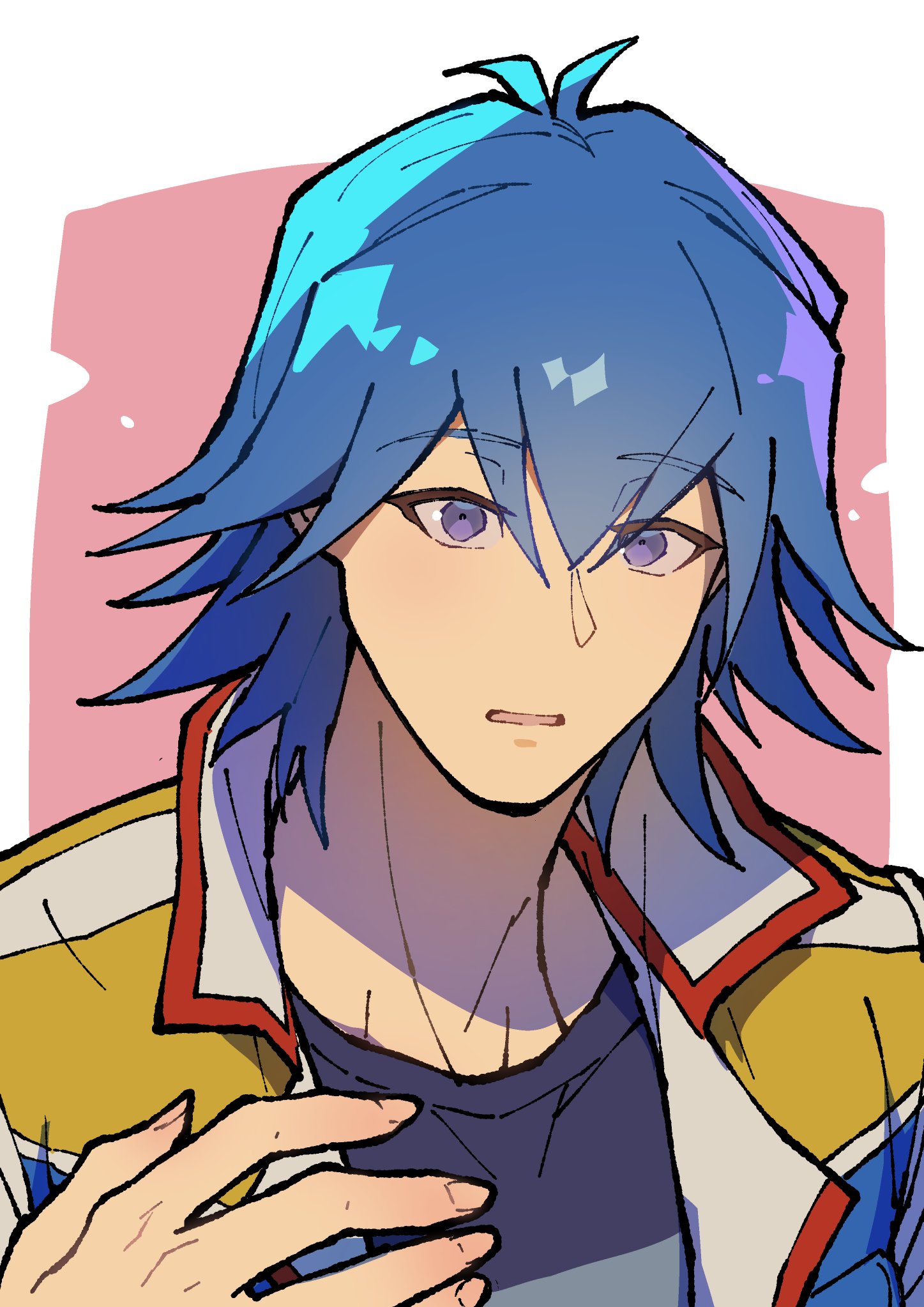 The Big ImageBoard (TBIB) - 1boy black shirt blue eyes blue hair bruno ...