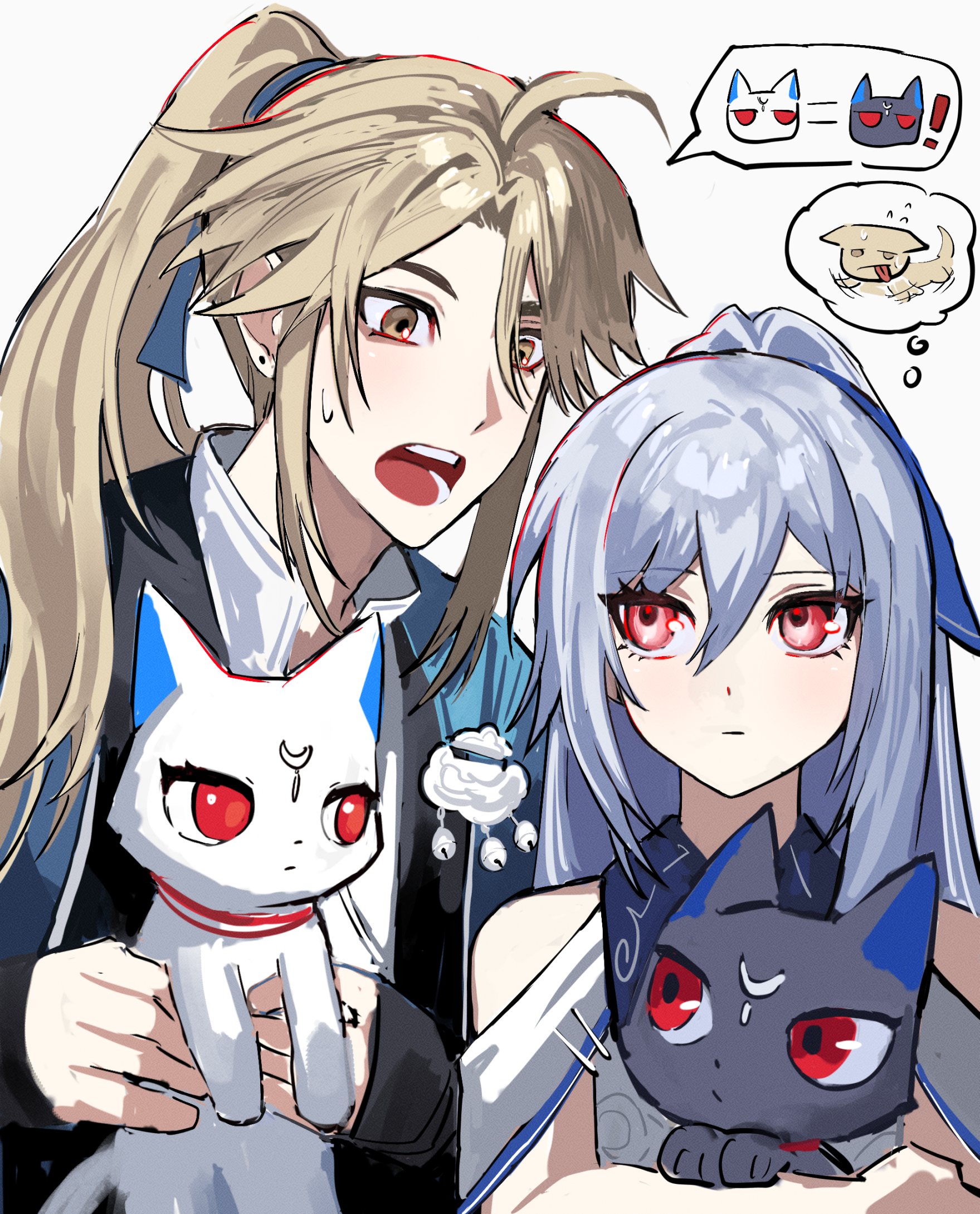 The Big ImageBoard (TBIB) - 1boy 1girl aged down aged up animal blonde hair cat commentary ...