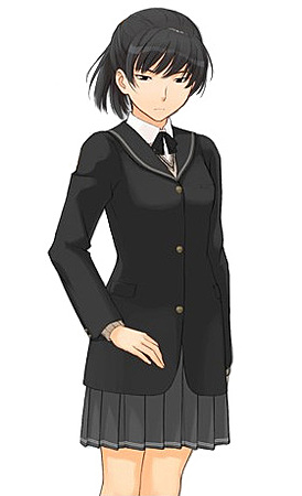 The Big ImageBoard (TBIB) - 1girl amagami black bow black eyes black hair black jacket black ...
