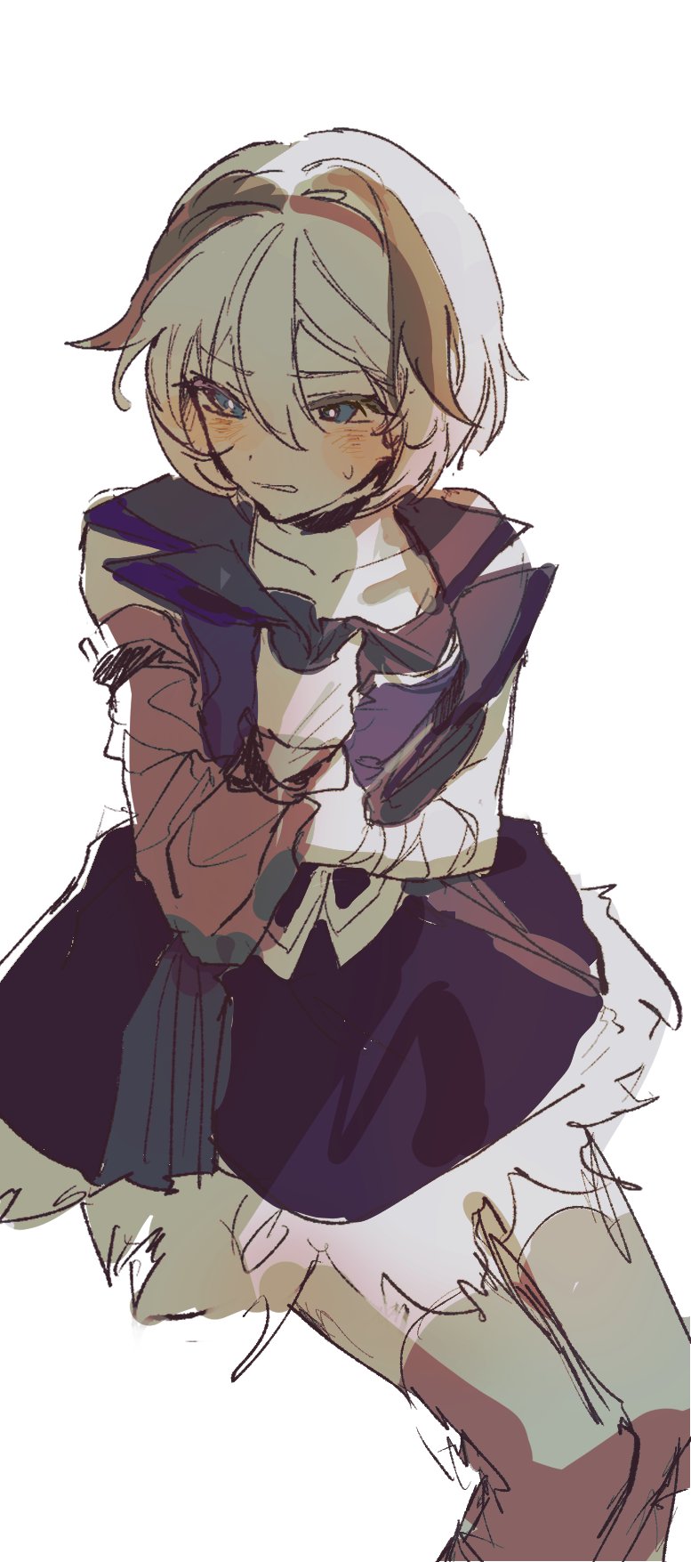 The Big ImageBoard (TBIB) - 1girl ahoge androgynous arm warmers bandaged arm bandages blush ...