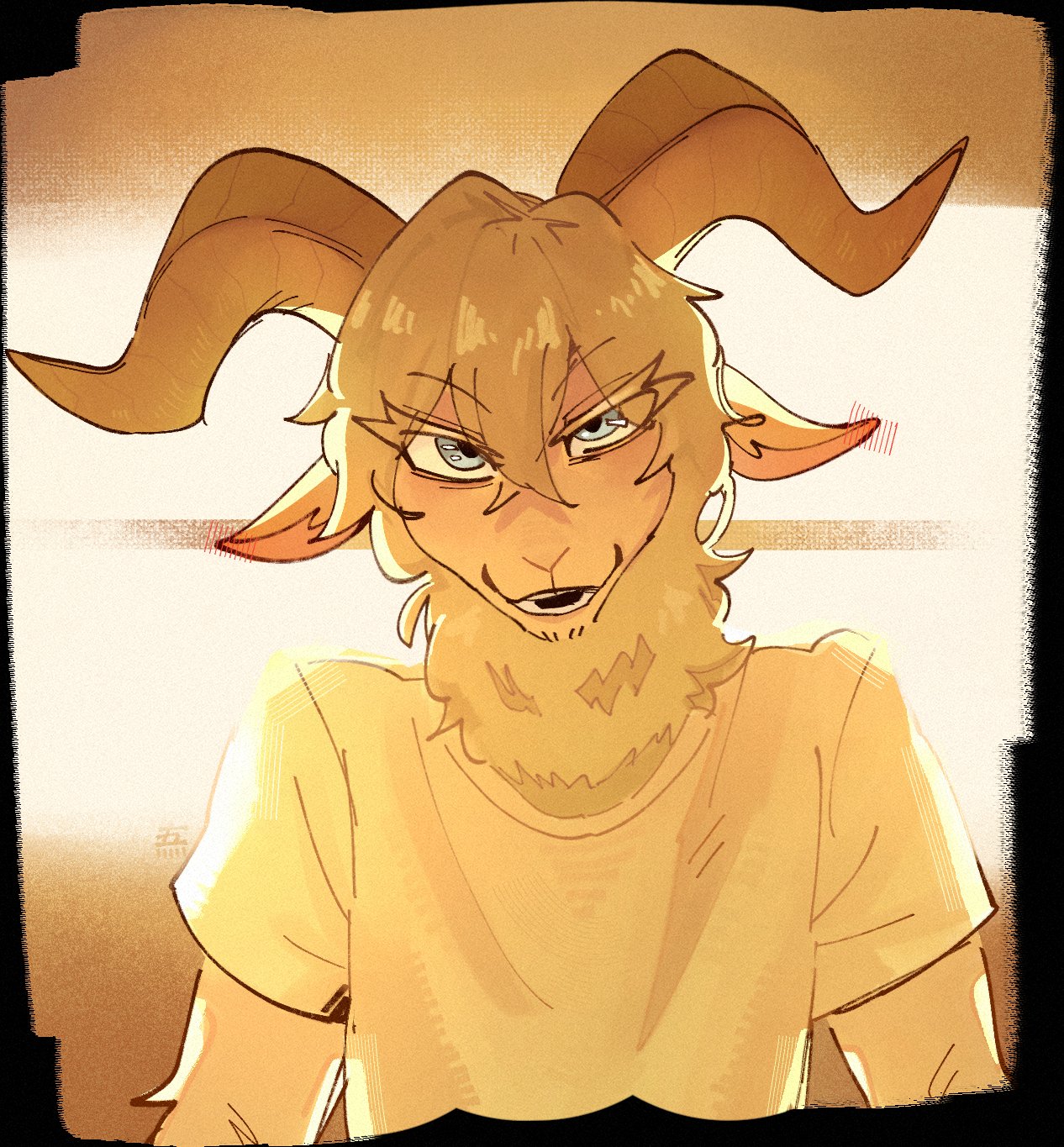 The Big ImageBoard (TBIB) - anthro beastars blue eyes bovid bust portrait caprine clothed ...