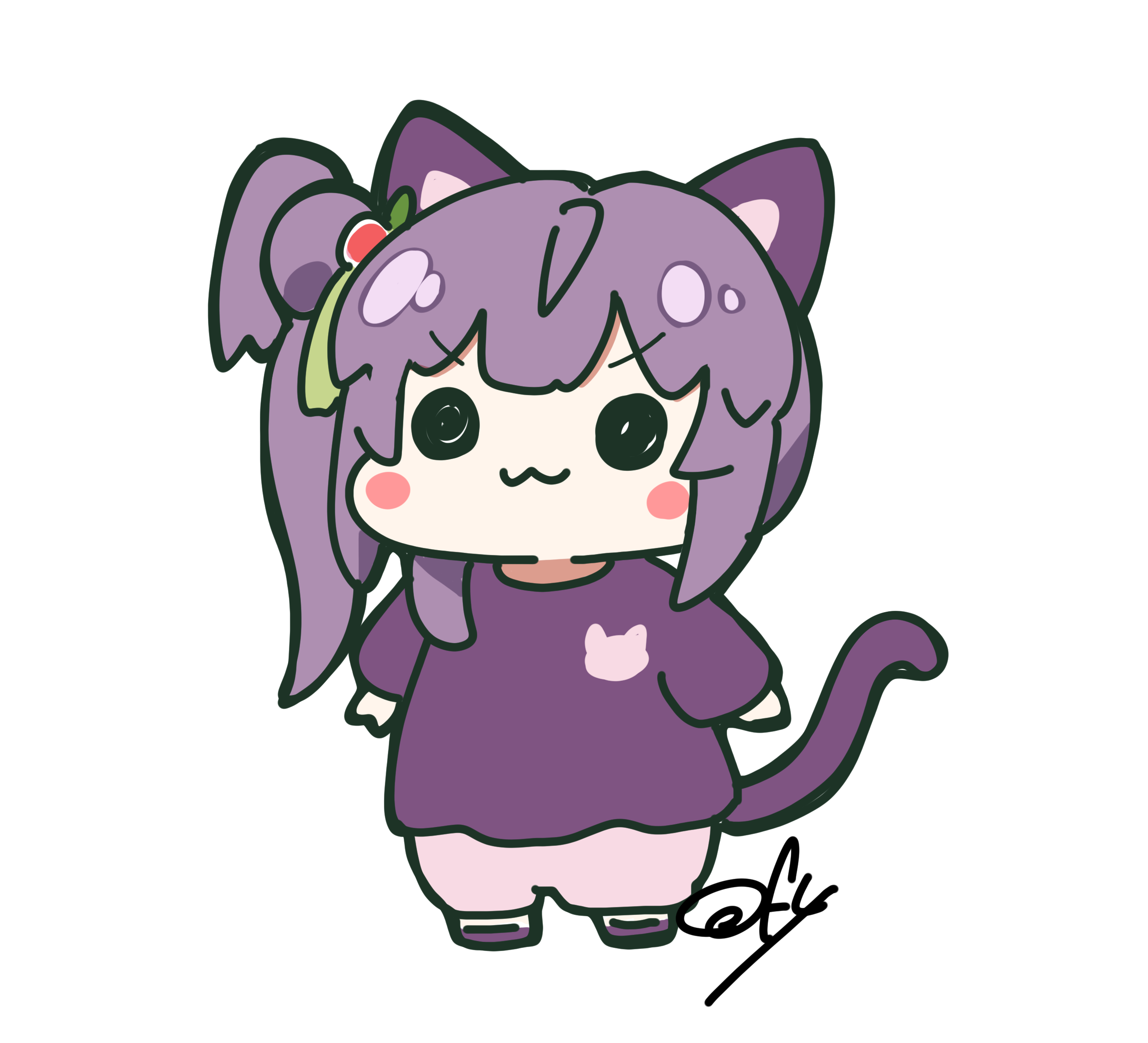The Big ImageBoard (TBIB) - 1girl :3 animal ears blush stickers cat ...