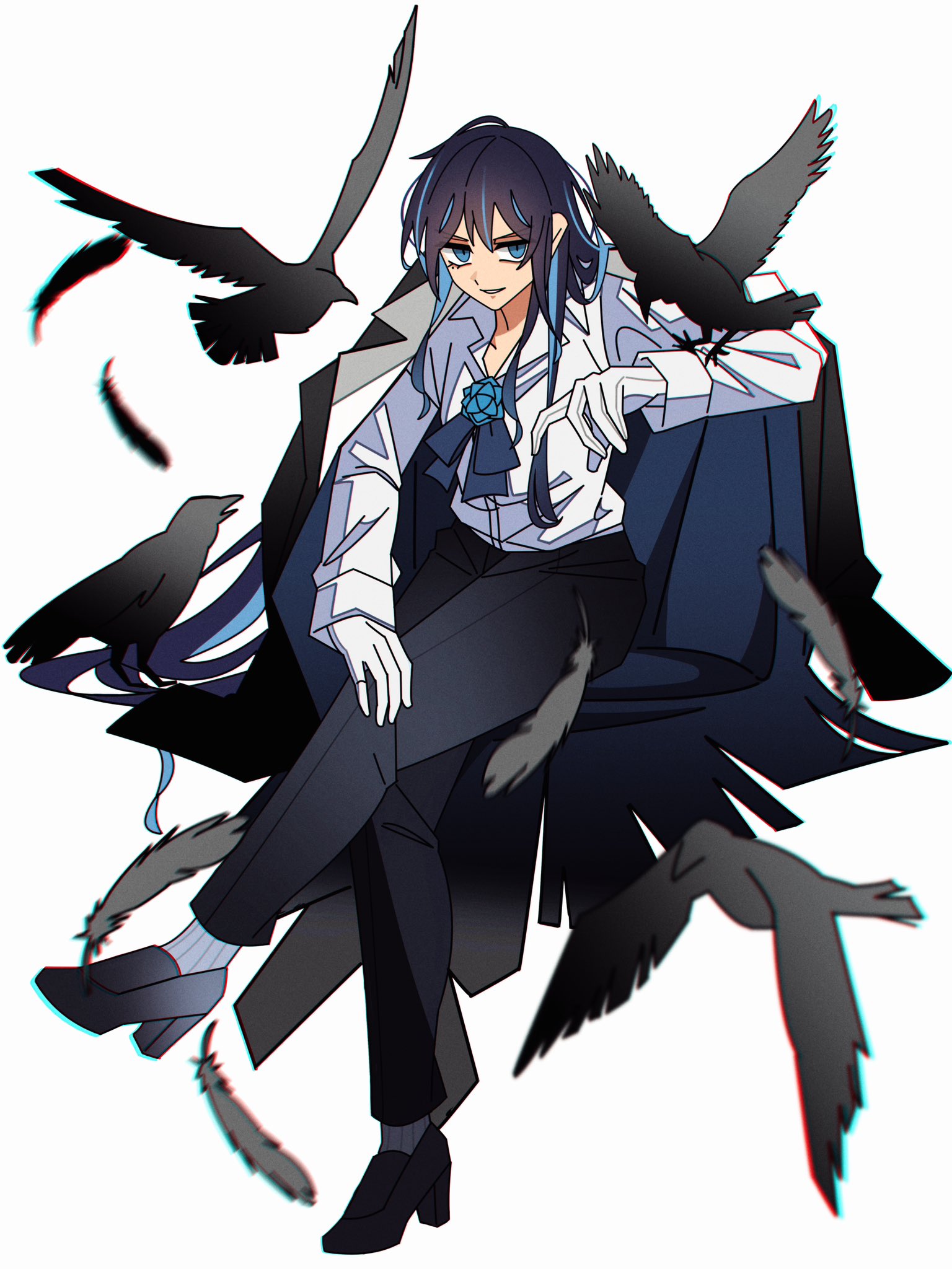 The Big ImageBoard (TBIB) - 1girl ado (utaite) bird black coat black ...