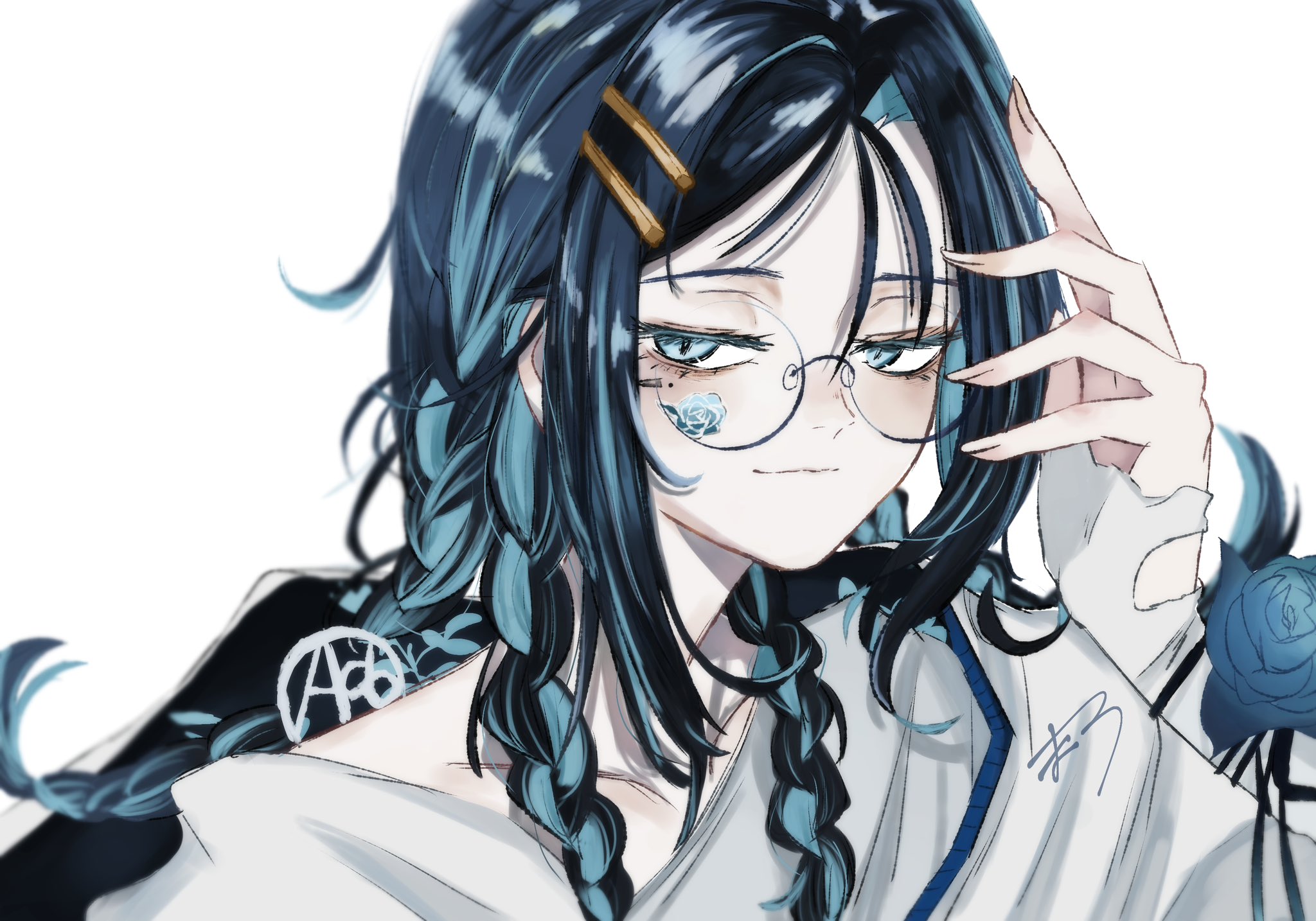 The Big ImageBoard (TBIB) - 1girl ado (utaite) blue eyes blue hair breasts chando (ado) closed ...