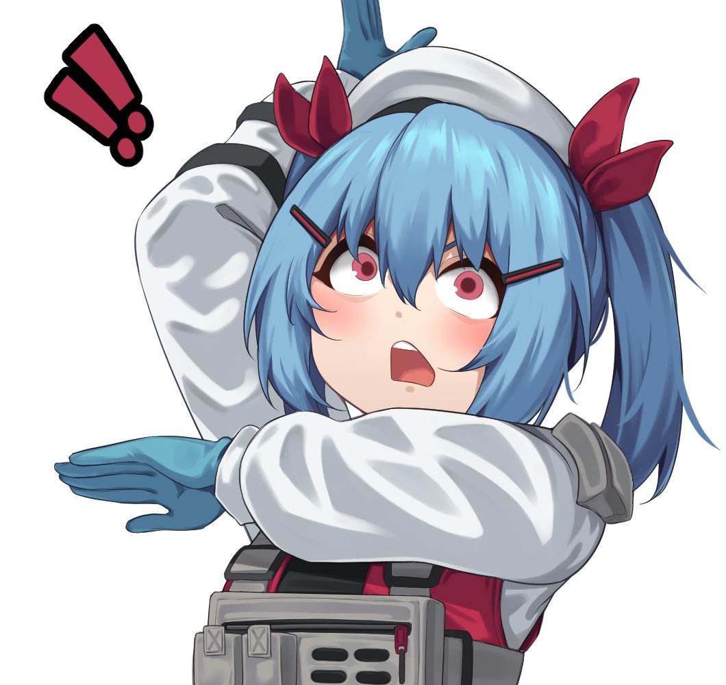 The Big ImageBoard (TBIB) - ! !! 1girl act (xadachit) arm up beret blue ...
